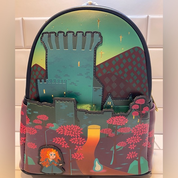 Loungefly | Accessories | Brave Princess Merida Castle Mini Backpack ...